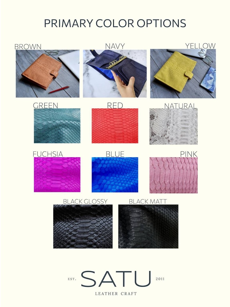 A5 Planner Binder Custom Python Leather - Etsy
