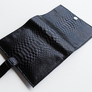 A5 Planner Binder Black Python Leather - Etsy