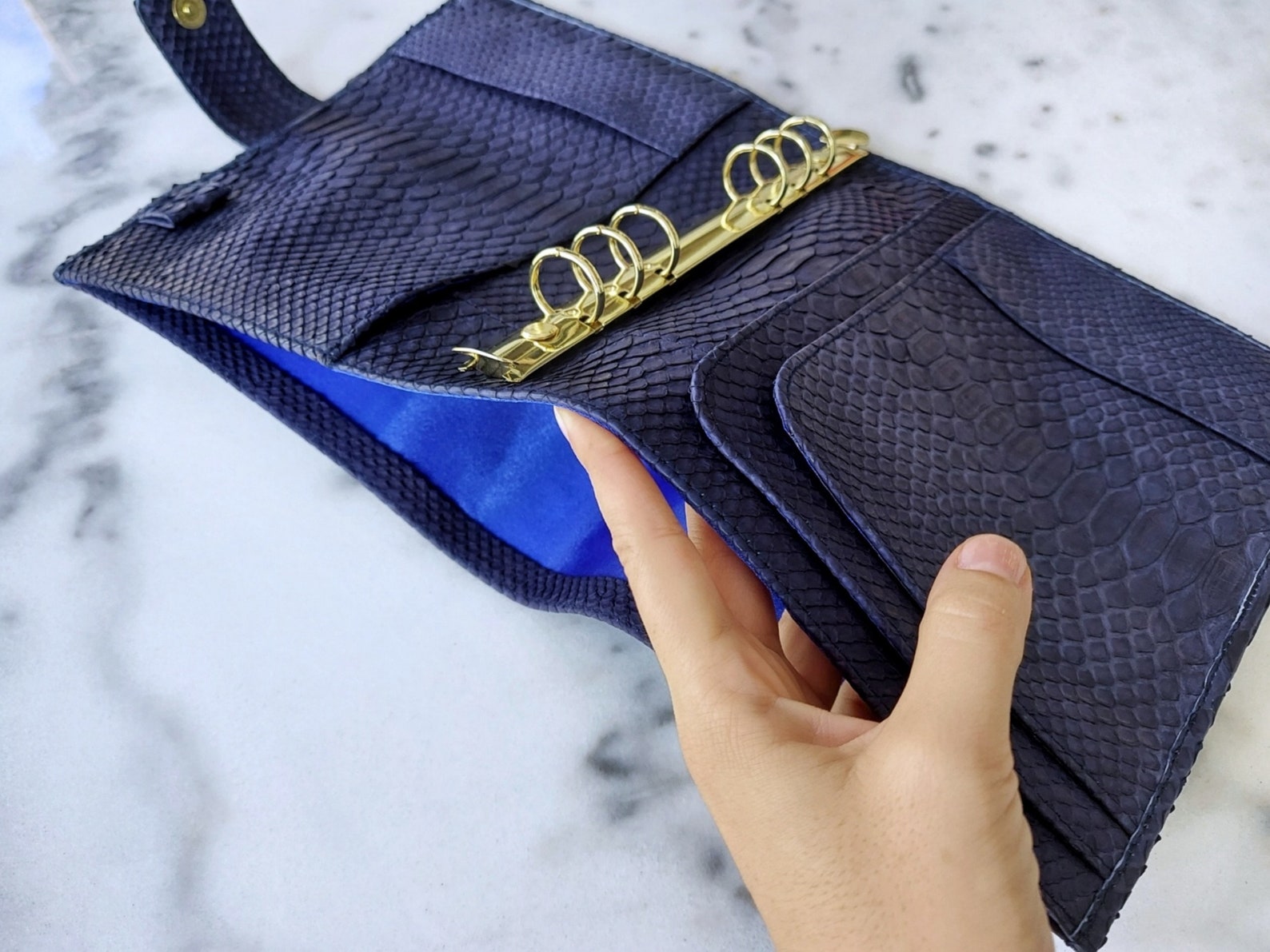 A5 Planner Binder Custom Python Leather - Etsy