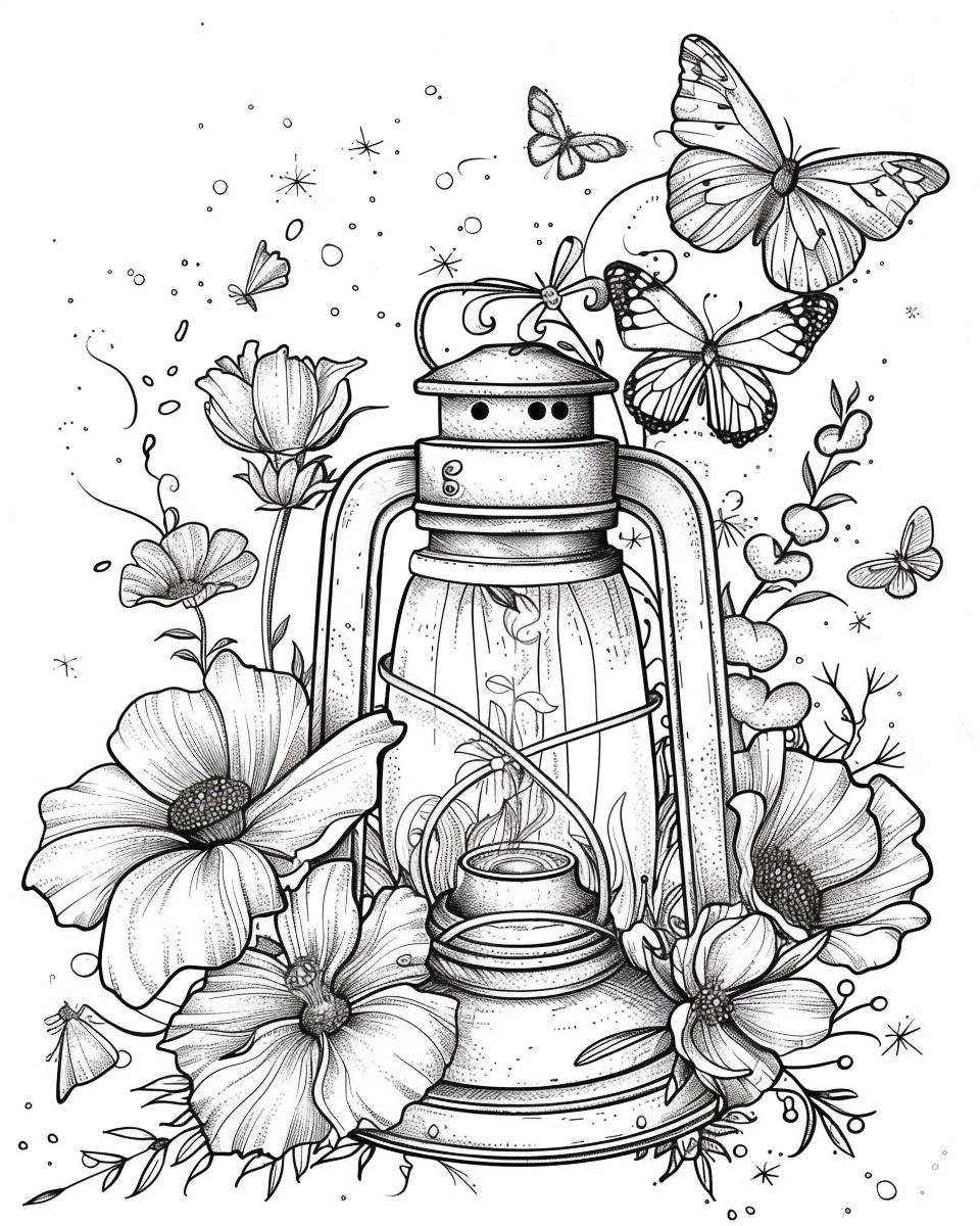Magic Lantern; Coloring Pages; Creativity and Relaxation; Coloring Book ...