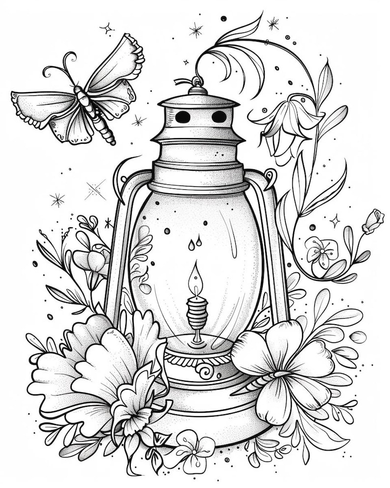 Magic Lantern; Coloring Pages; Creativity and Relaxation; Coloring Book ...