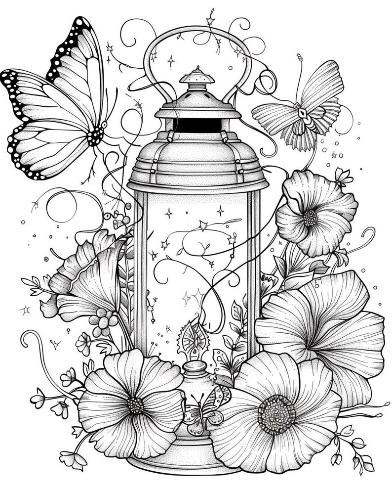 Magic Lantern; Coloring Pages; Creativity and Relaxation; Coloring Book ...