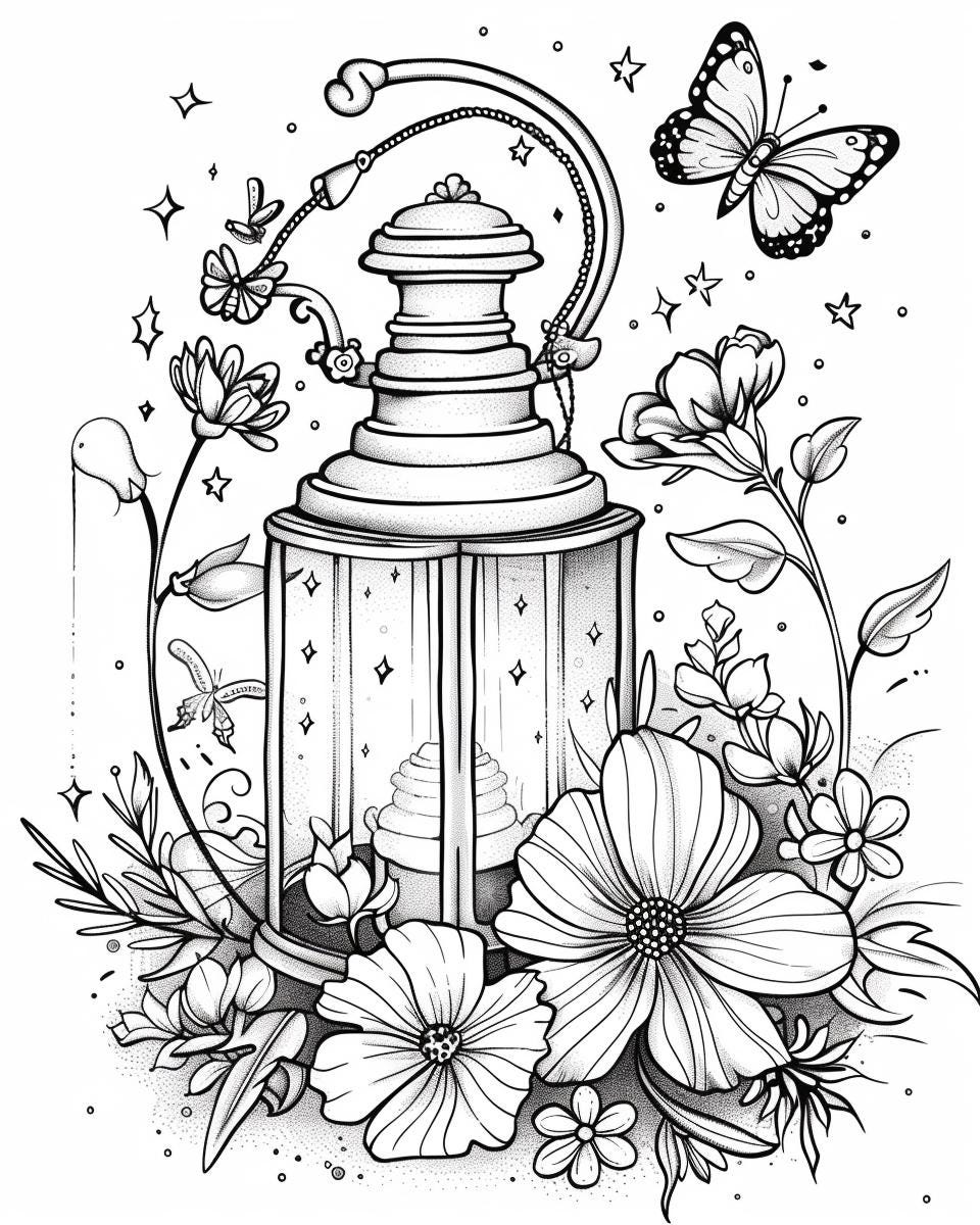 Magic Lantern; Coloring Pages; Creativity and Relaxation; Coloring Book ...