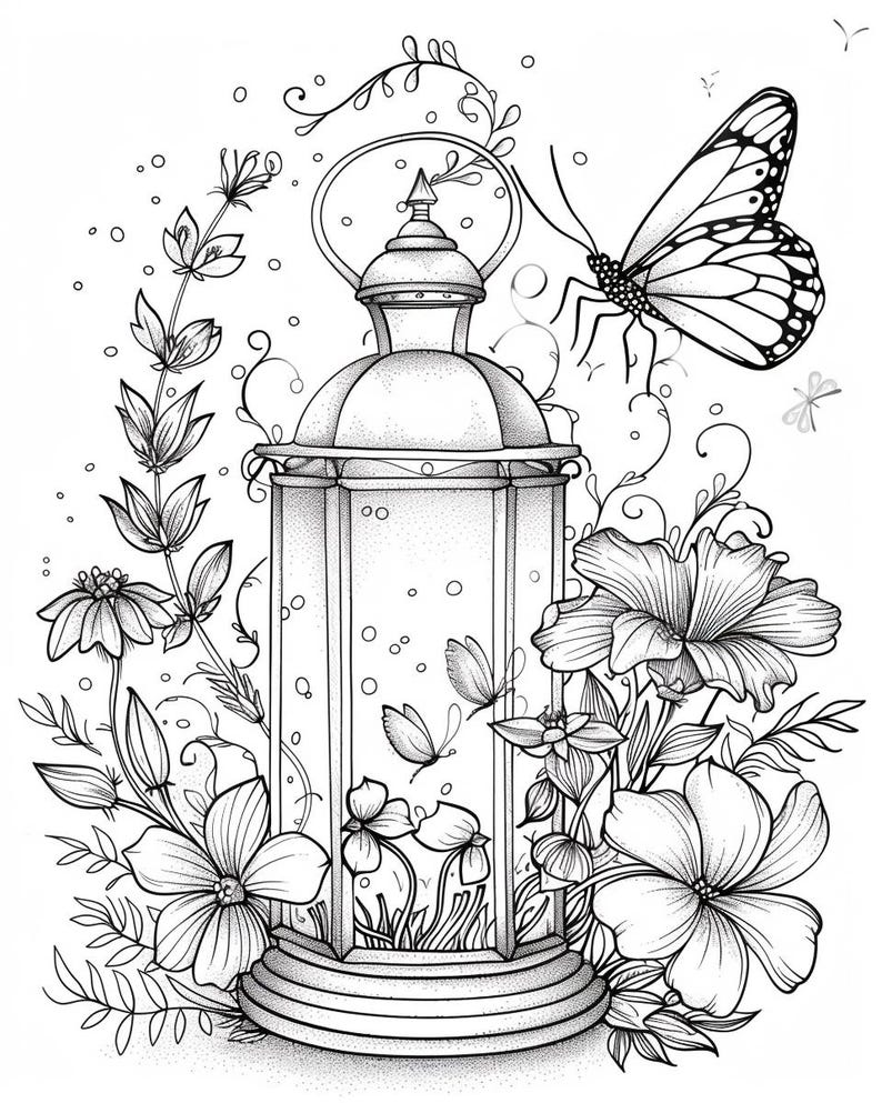 Magic Lantern; Coloring Pages; Creativity and Relaxation; Coloring Book ...