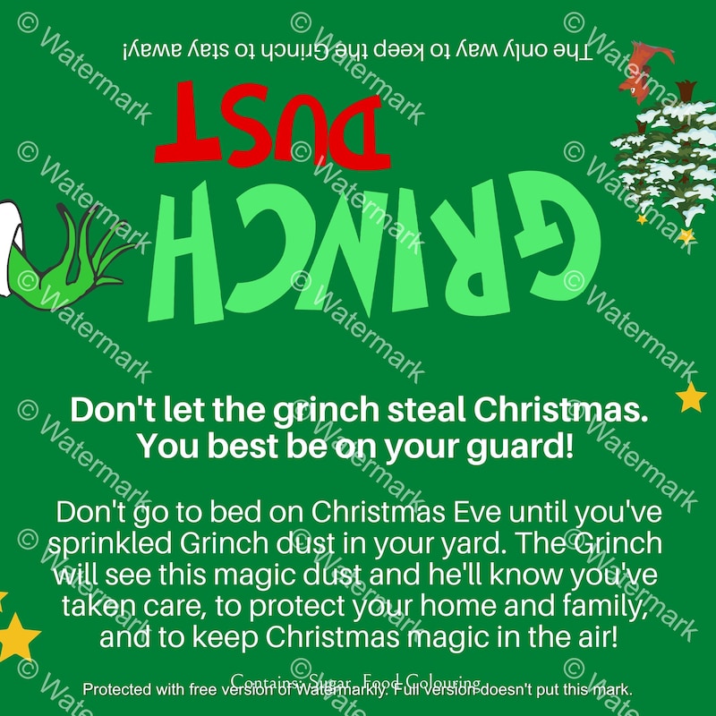 Christmas Grinch Label - Etsy
