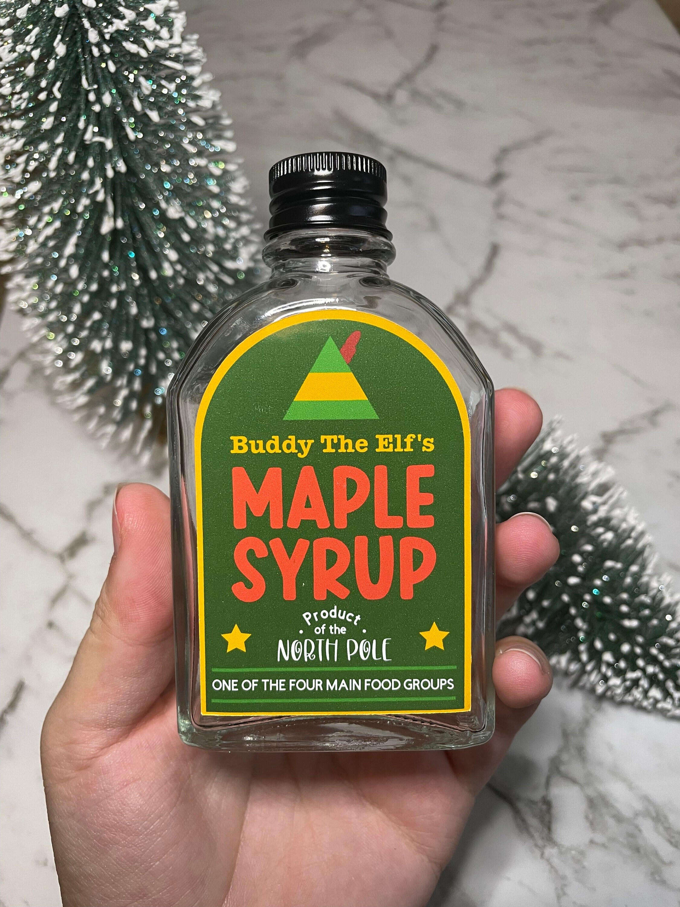 Buddy the Elf's Maple Syrup Label Sticker Only - Etsy
