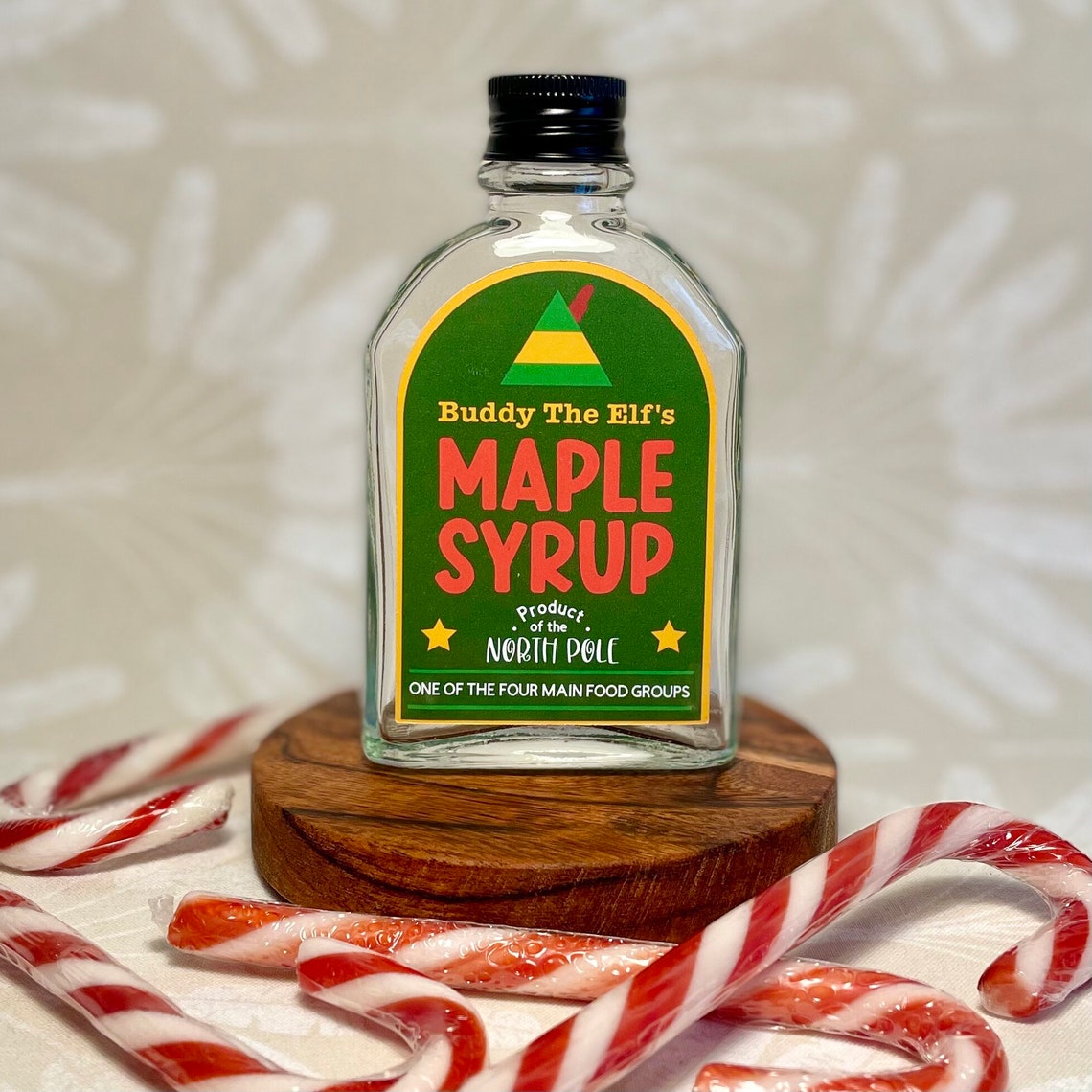 Buddy the Elf's Maple Syrup Label - Digital Product | Arch Label - Etsy