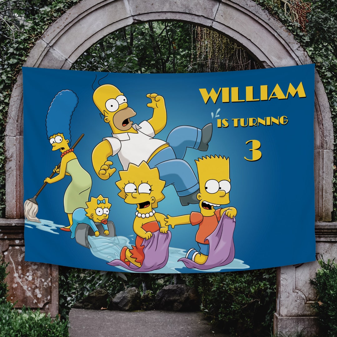 The Simpsons Custom Backdrop Photography Backdrop Birthday - Etsy