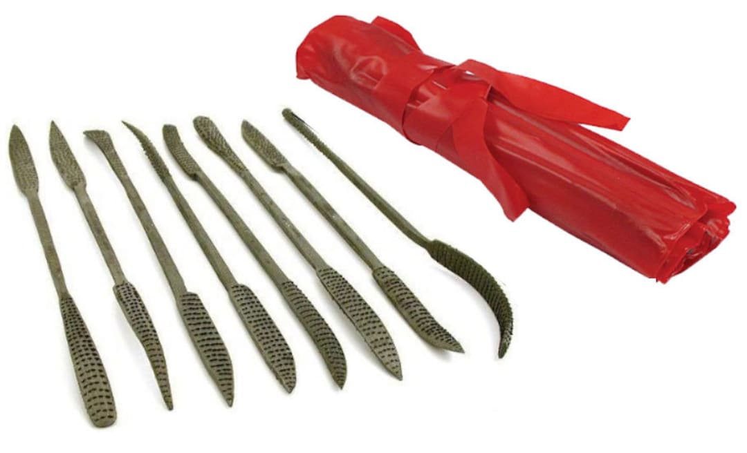 8PC Wood Soapstone Files and Rasps, Double Ended Riffler Wood Rasp File ...