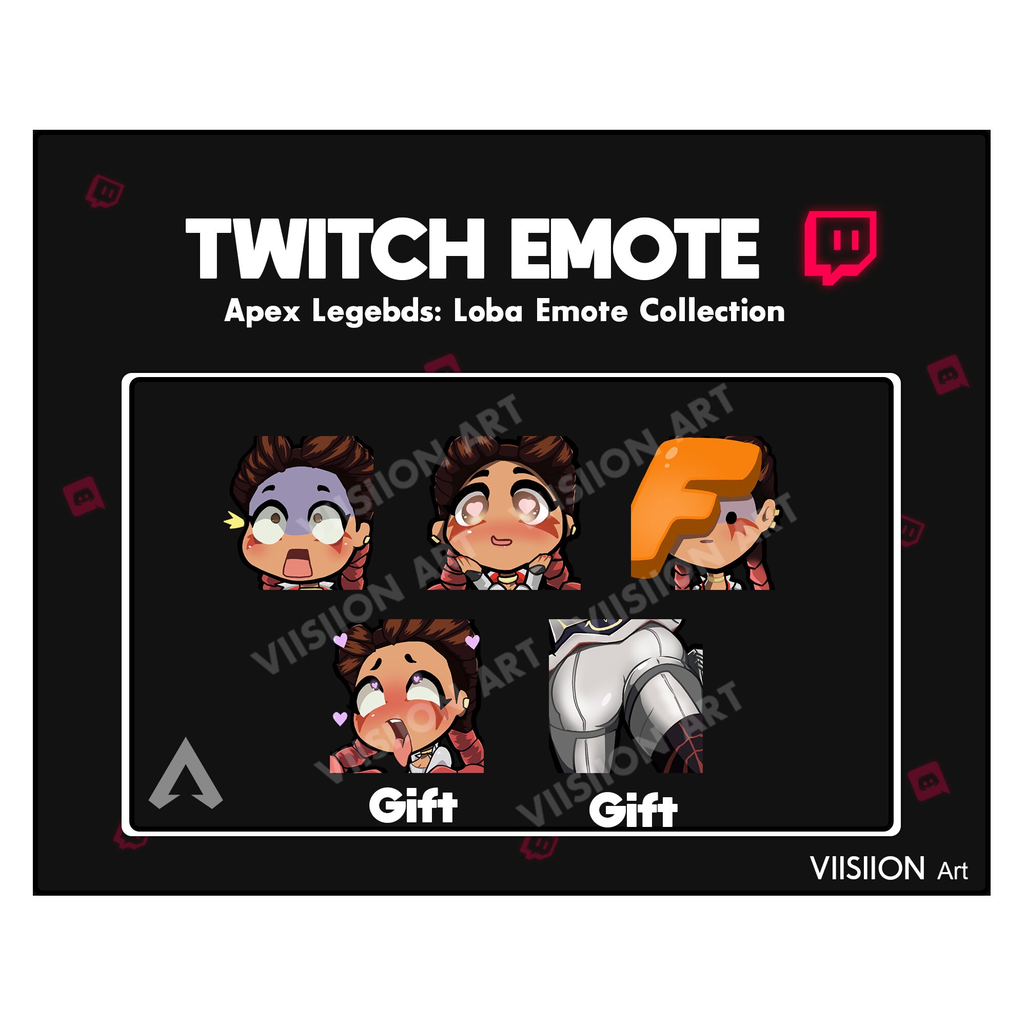 Twitch Emotes // Discord Emotes // Apex Legends Loba Emote Collection ...