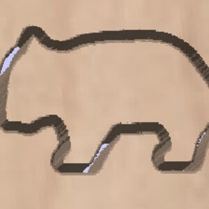 Wombat 2D Profile Vector File Dxf Svg Ai Eps Pdf for CNC Router Plasma ...