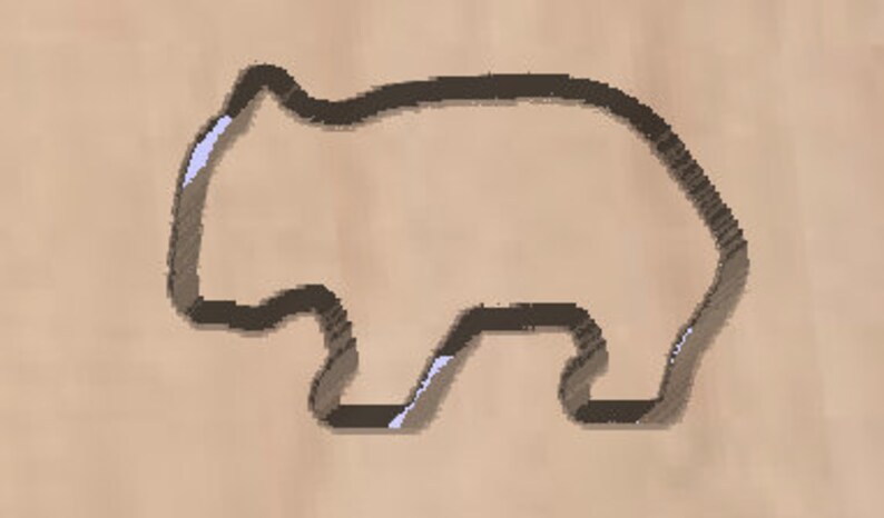 Wombat 2D Profile Vector File Dxf Svg Ai Eps Pdf for CNC Router Plasma ...