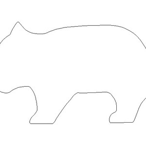 Wombat 2D Profile Vector File Dxf Svg Ai Eps Pdf for CNC Router Plasma ...