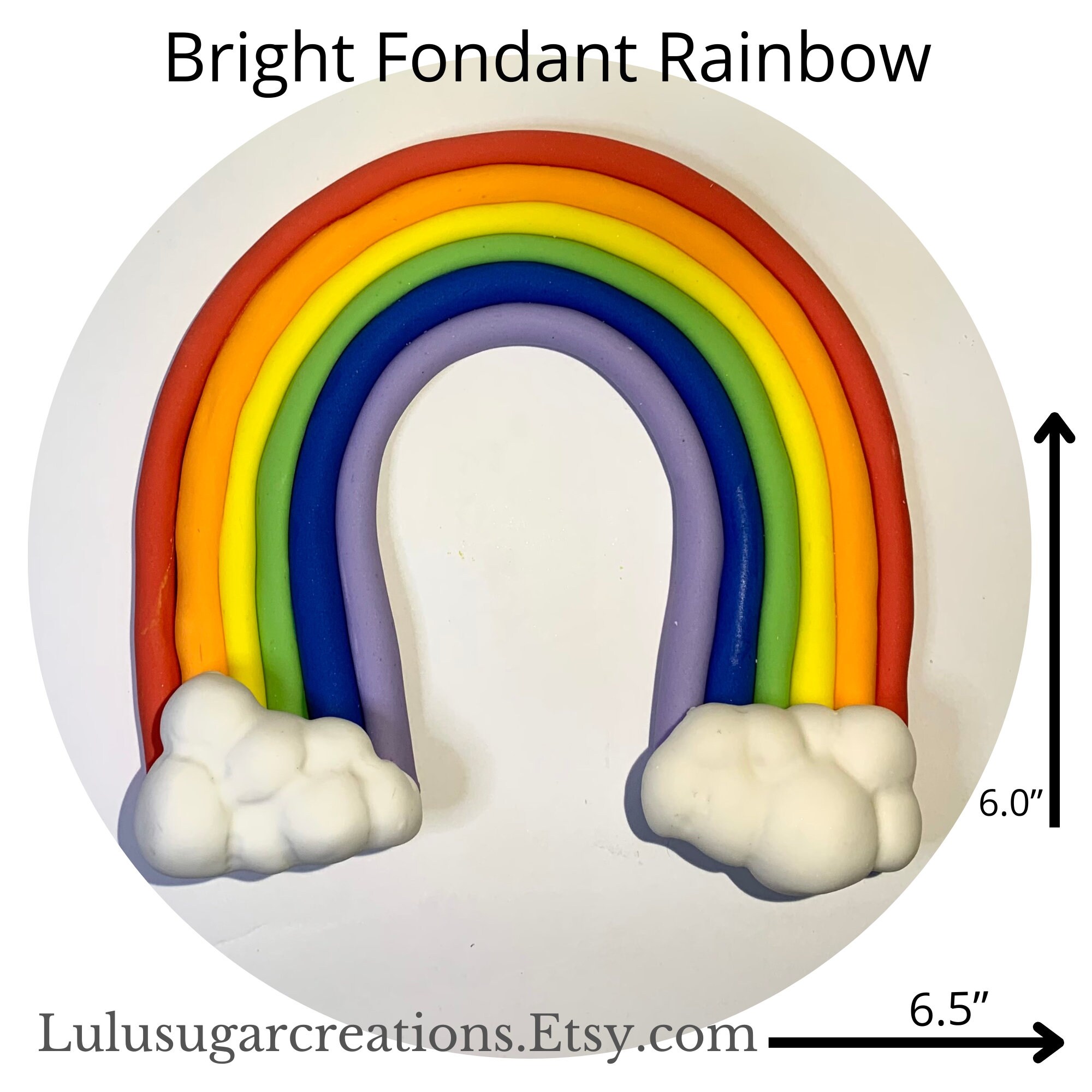 Bright Fondant Rainbow Rainbow Cake Topper Unicorn Cake - Etsy