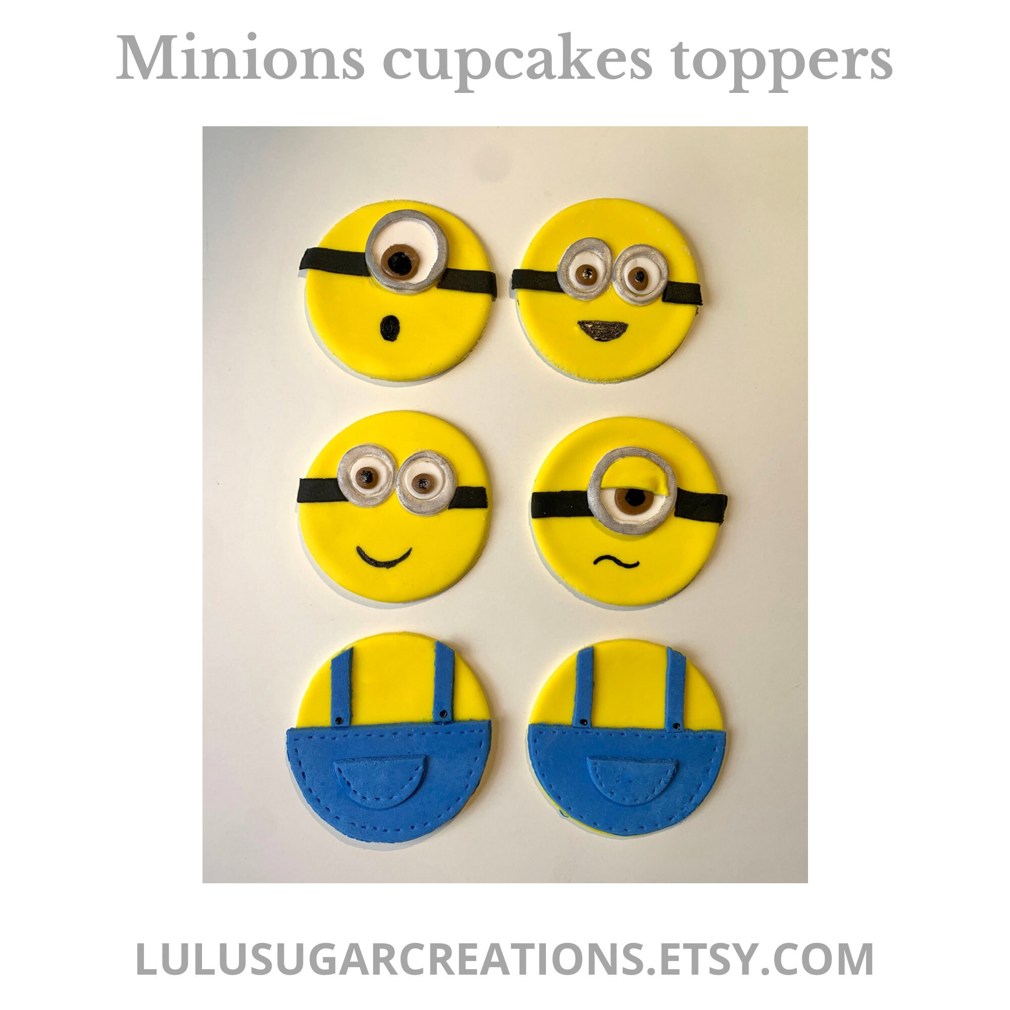 Minion Cupcake Toppers Etsy