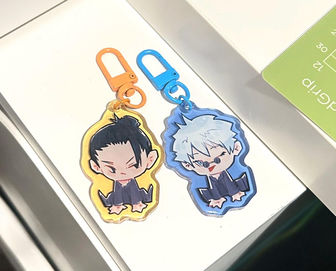 Jujutsu Kaisen Geto Gojo Chibi Acrylic Keychain - Anime Phone Charm ...