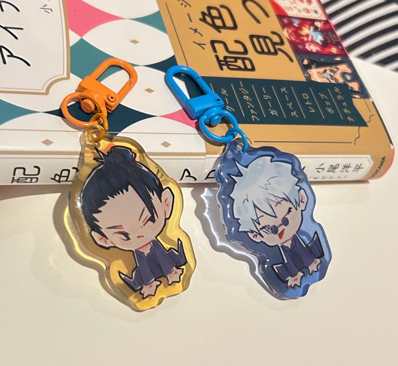 Jujutsu Kaisen Geto Gojo Chibi Acrylic Keychain - Anime Phone Charm ...