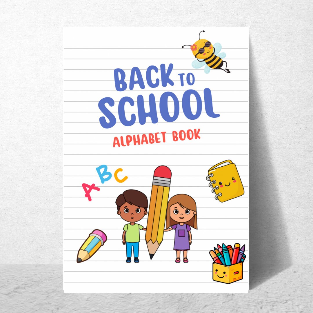 Back to School Printable, Alphabet, Learning Book, Downloadable, Pre-k ...