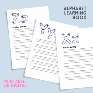 Back to School Printable, Alphabet, Learning Book, Downloadable, Pre-k ...