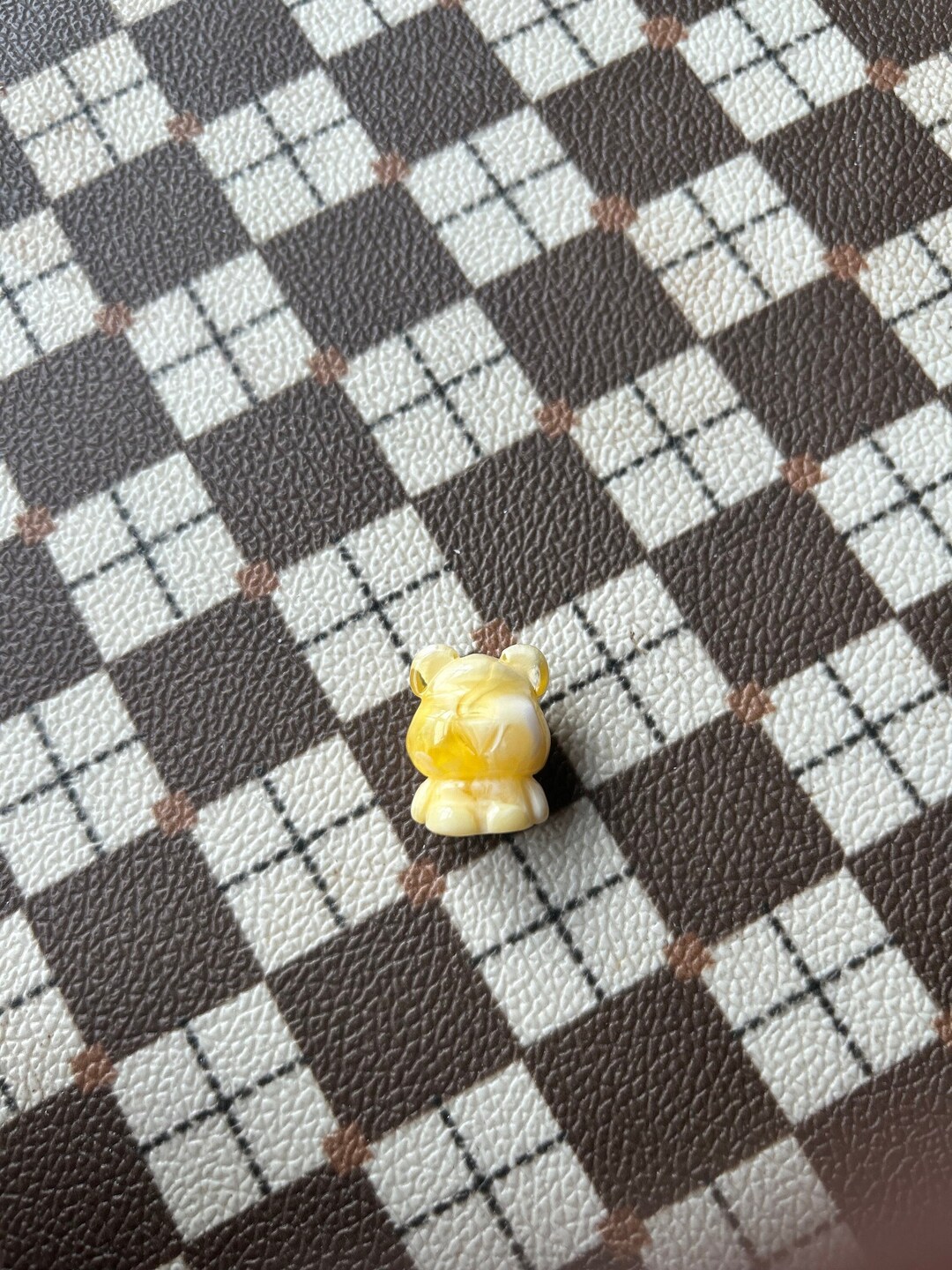 Cute Bear Amber Pendant, White Amber Drilled, Tiny Pendant for Bracelet ...