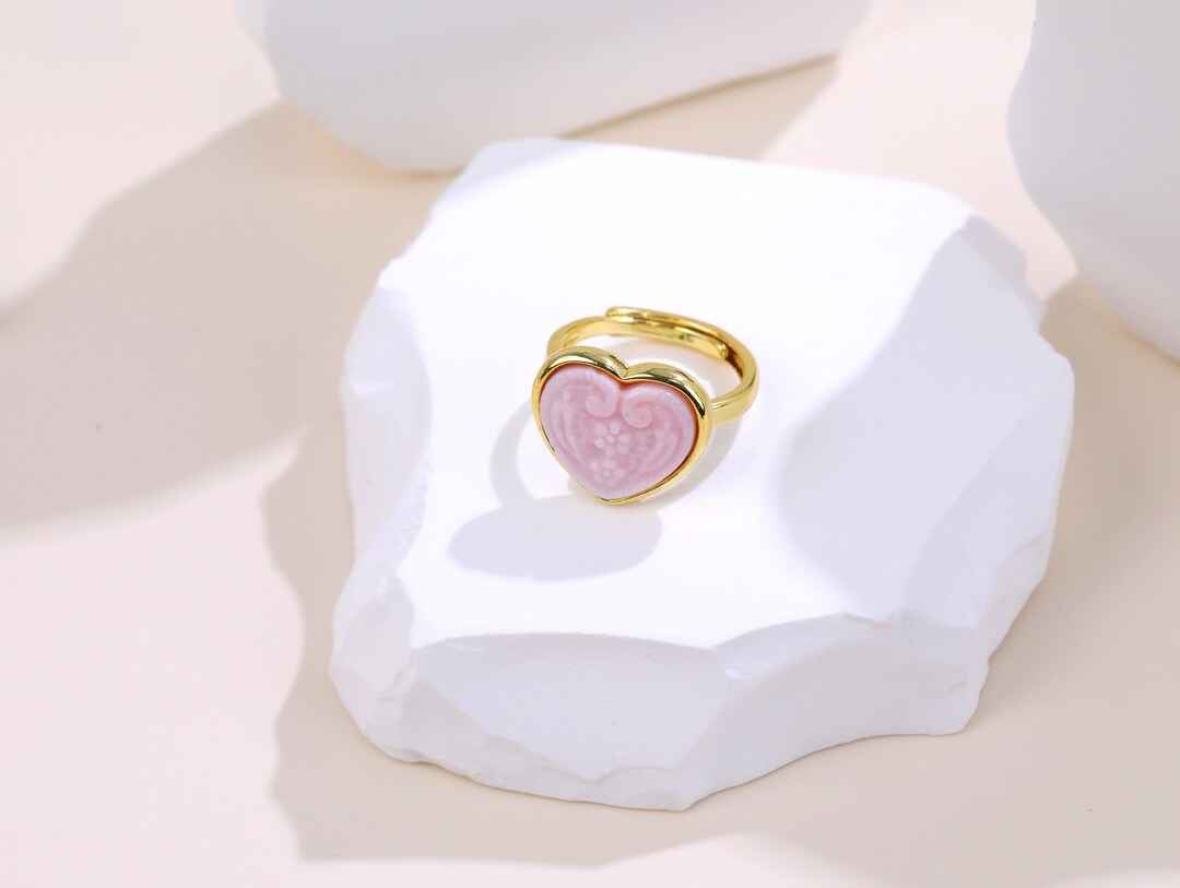 Queen Conch Shell Rings 925 Sterling Silver 18K Gold Plated, Pink ...