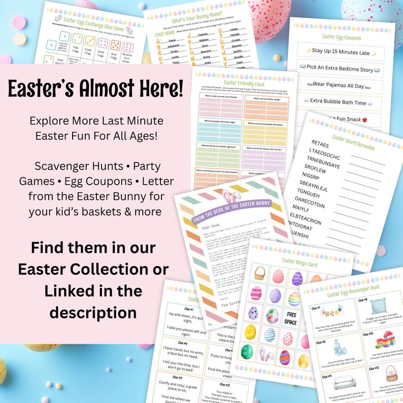 Easter Egg Exchange Dice Game | Printable Easter Game | Easter Party ...