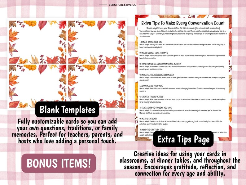 100 Printable Gratitude Conversation Cards | 30 Days of Thanks | Family ...