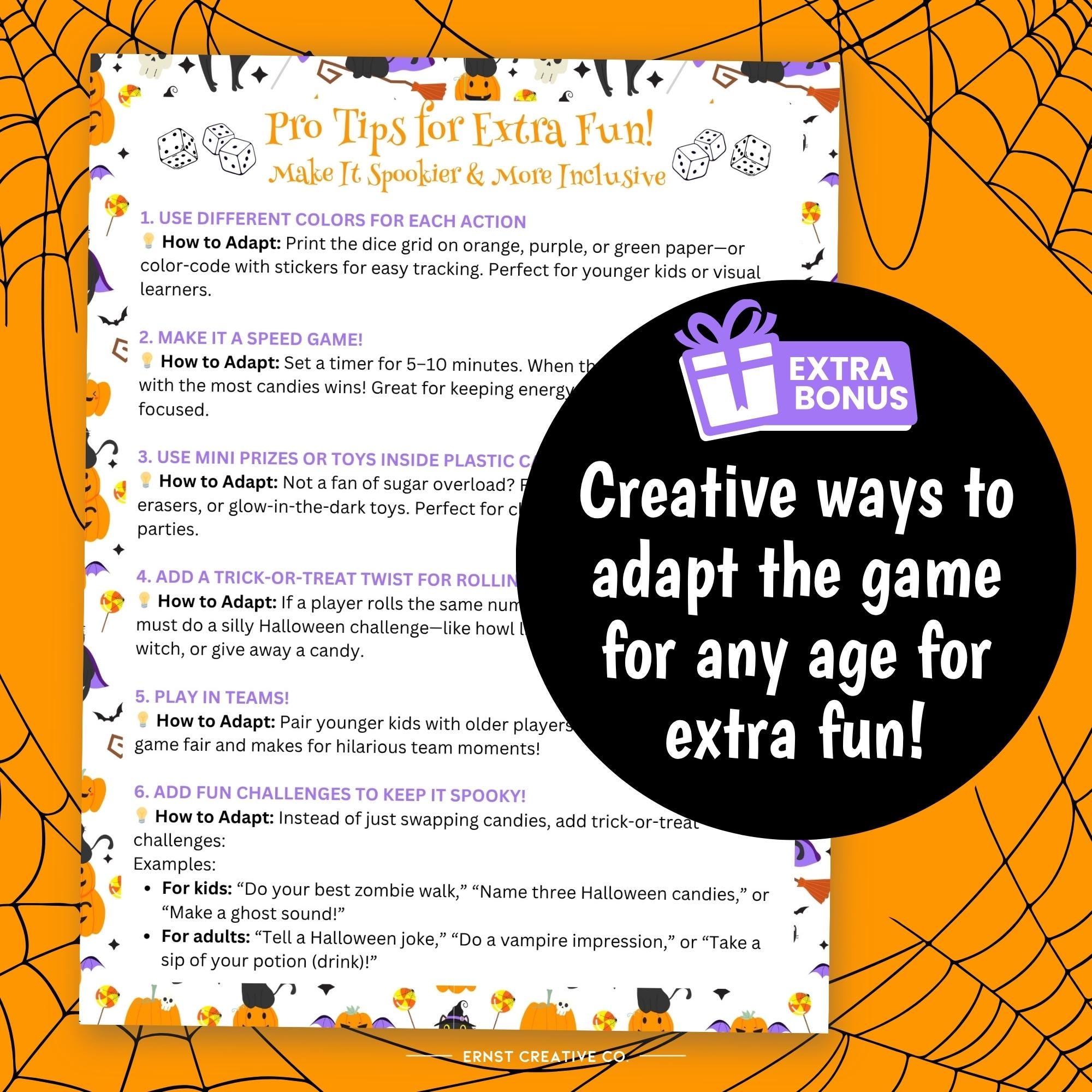 Halloween Candy Dice Game | Halloween Party Game Printable | Candy ...