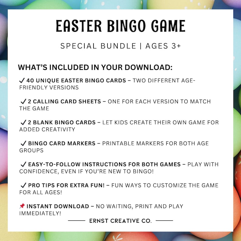 40 Easter Bingo Cards Printable Game | Easter Bingo Boards Activity for ...