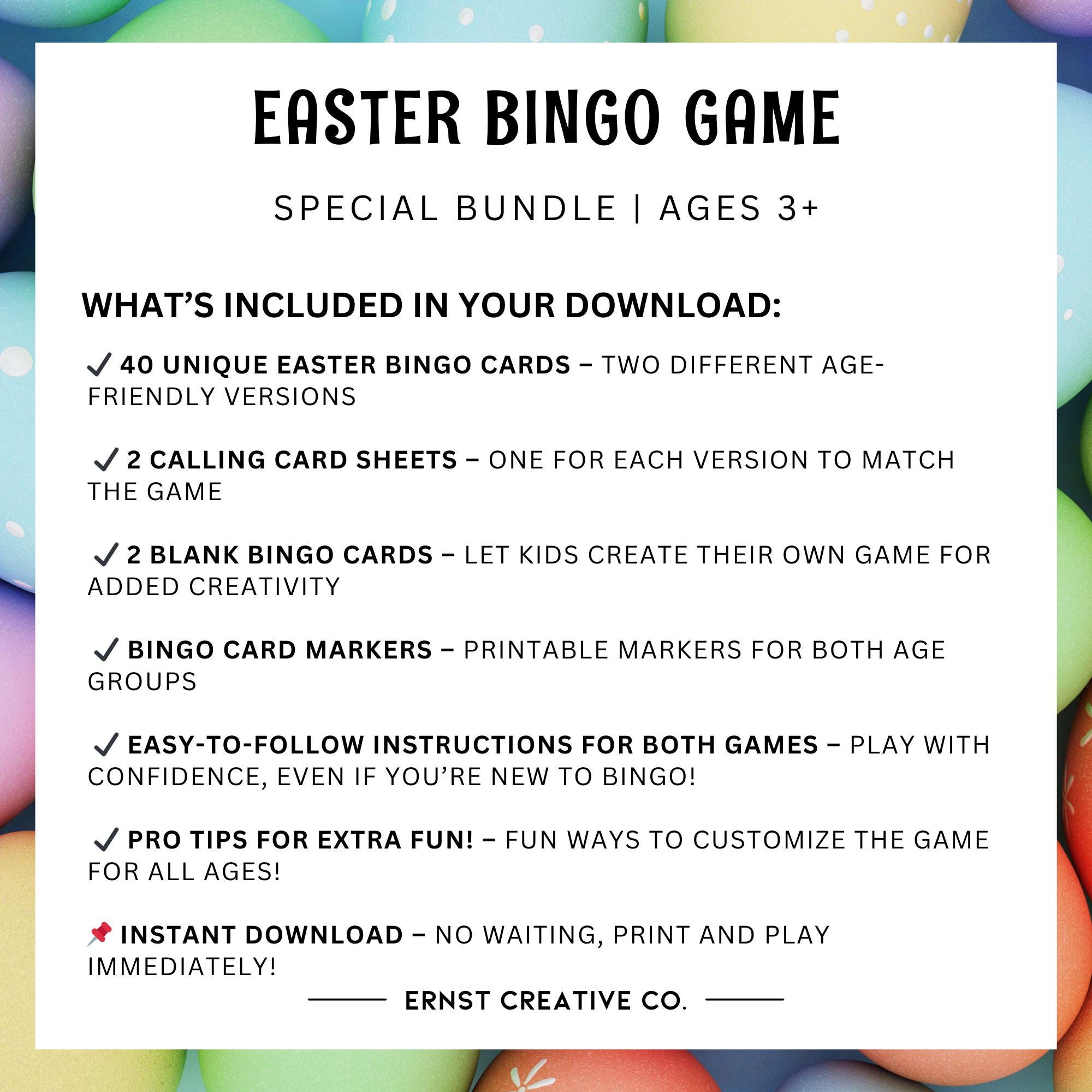 40 Easter Bingo Cards Printable Game | Easter Bingo Boards Activity for ...