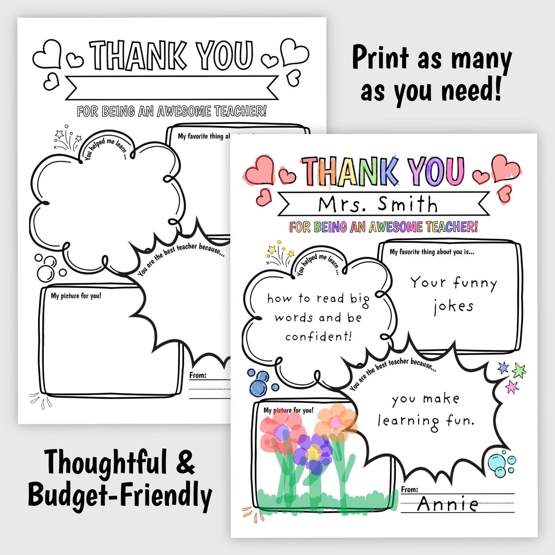 End of Year Teacher Gift Idea | Printable Coloring Page for Teachers ...