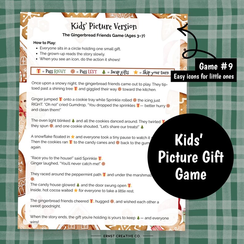 Pass the Gift Christmas Party | Left Right Exchange Printable | Family ...