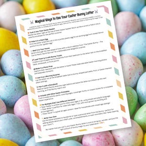 Editable Easter Bunny Letter Printable | Personalized Easter Bunny Note ...