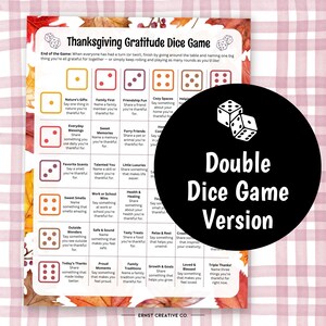 Thanksgiving Gratitude Dice Game | Printable Thanksgiving Family ...