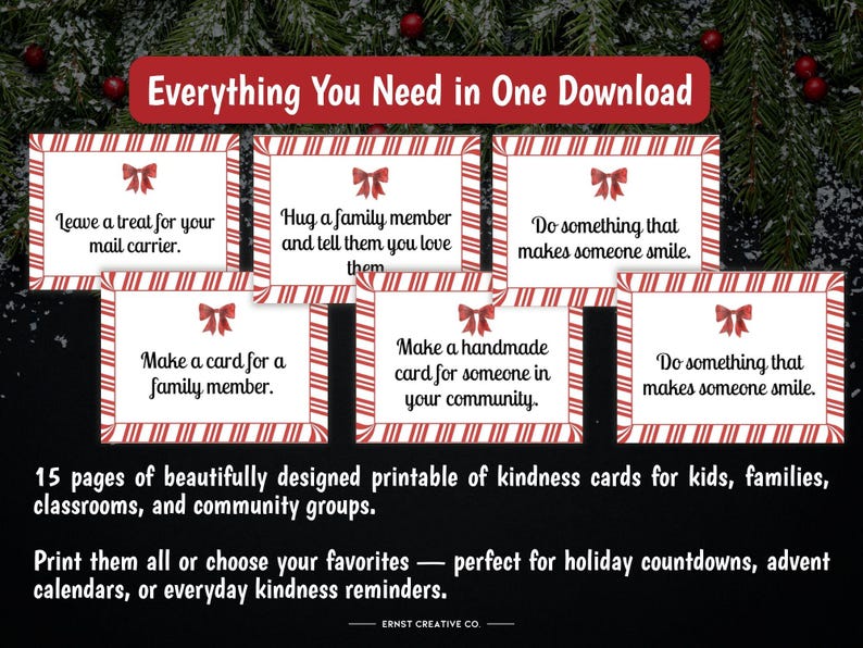 90 Printable Kindness Activity Cards | Acts of Kindness Cards for ...
