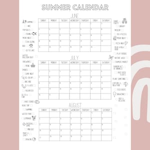 UPDATED 2025 Summer Countdown, Summer Calendar Poster, Summer ...