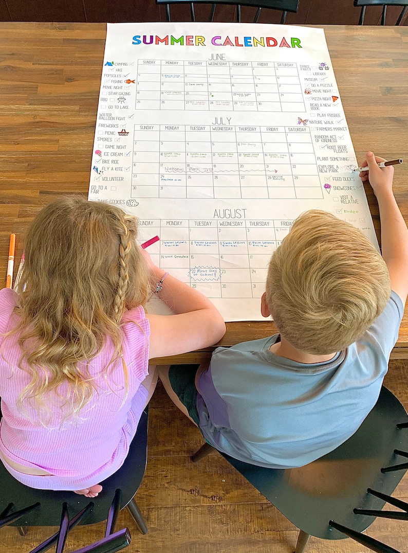 UPDATED 2025 Summer Countdown, Summer Calendar Poster, Summer ...