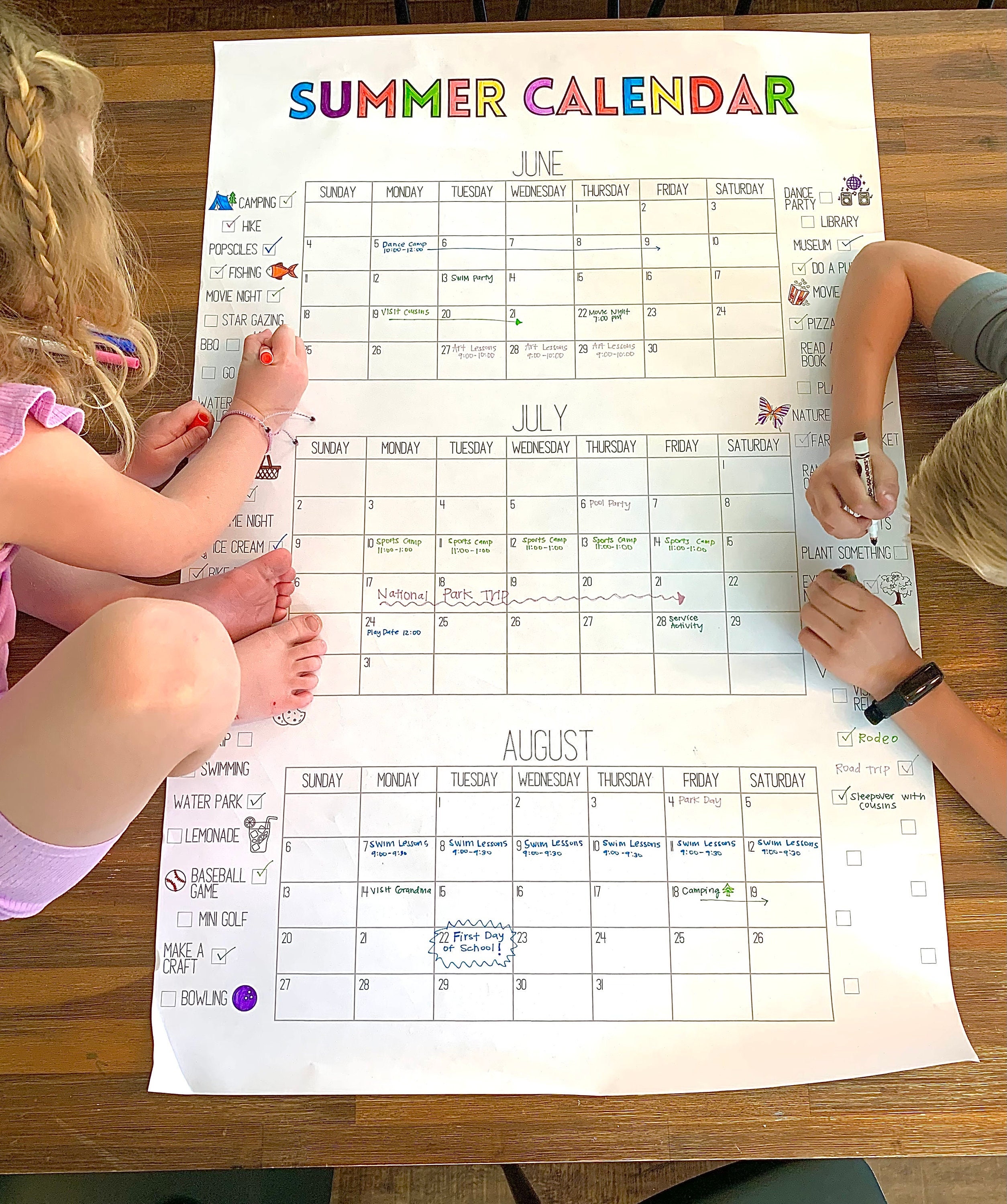UPDATED 2025 Summer Countdown, Summer Calendar Poster, Summer ...