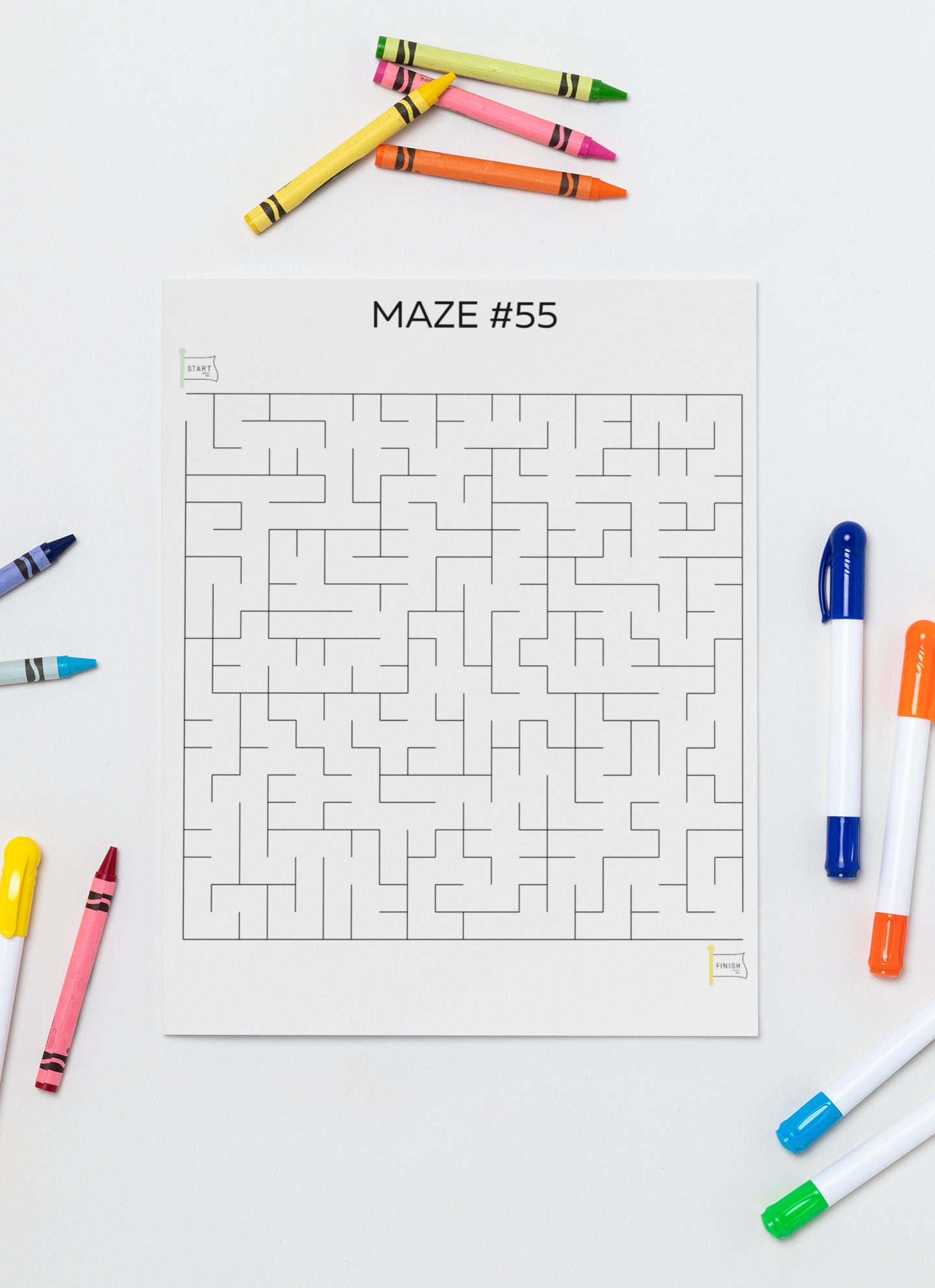 Fun Maze Puzzle Pages 100 Different Mazes Printable Maze - Etsy