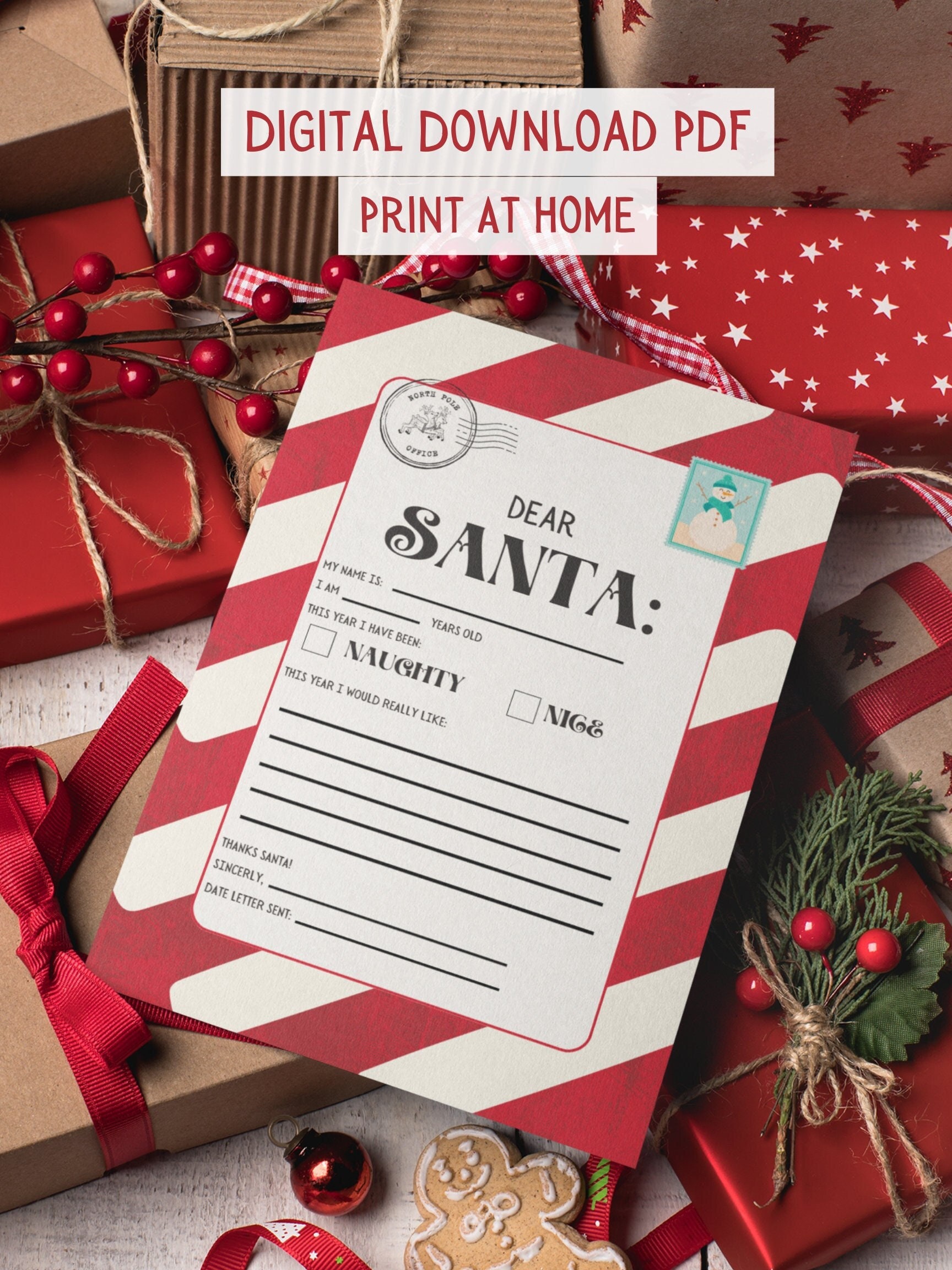 Letter to Santa | Kids Christmas Wish List | Santa Wish List | Kids ...