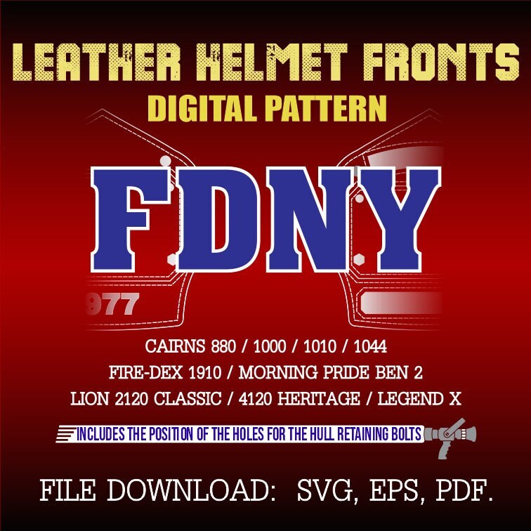 FDNY Style Leather Shield: 8 Templates in Total (4 Different Sizes, 2 ...