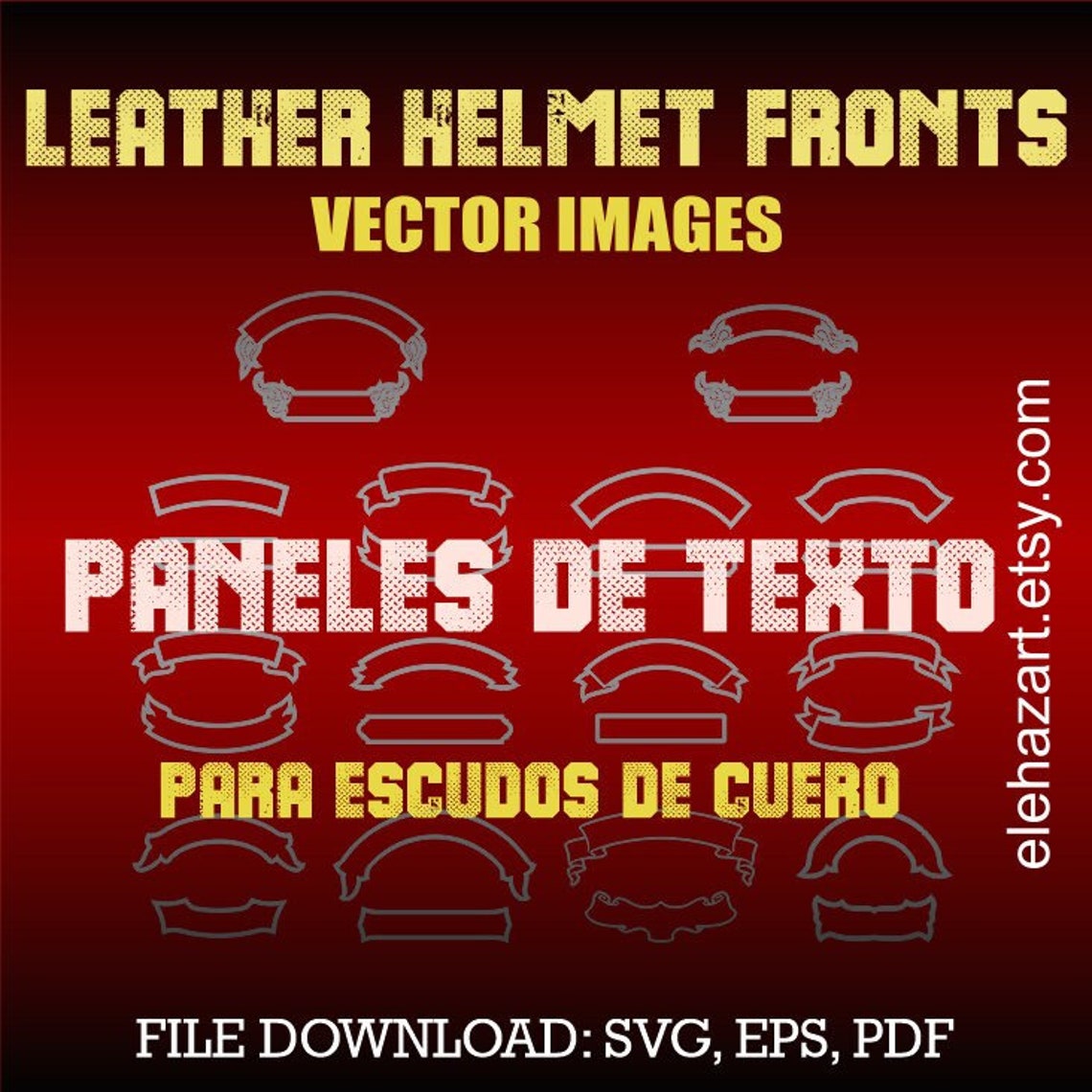 Pack of 28 TEXT NUMBERS PANEL Vector Templates for Leather Shields for ...