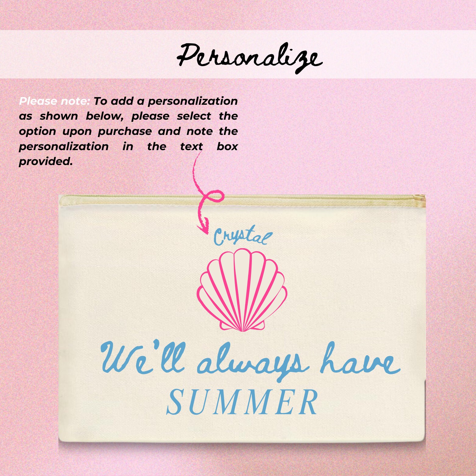 Summer I Turned Pretty Pouch/custom Canvas Zipper Pouch/personalized ...