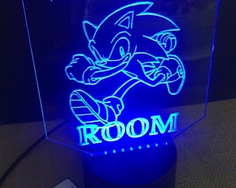 Sonic the Hedgehog Desk Lamp - Etsy