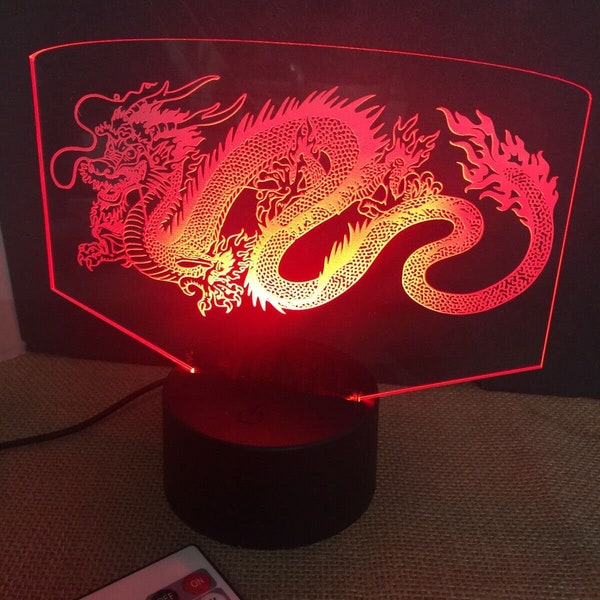 Dragon Led Light Svg - Etsy