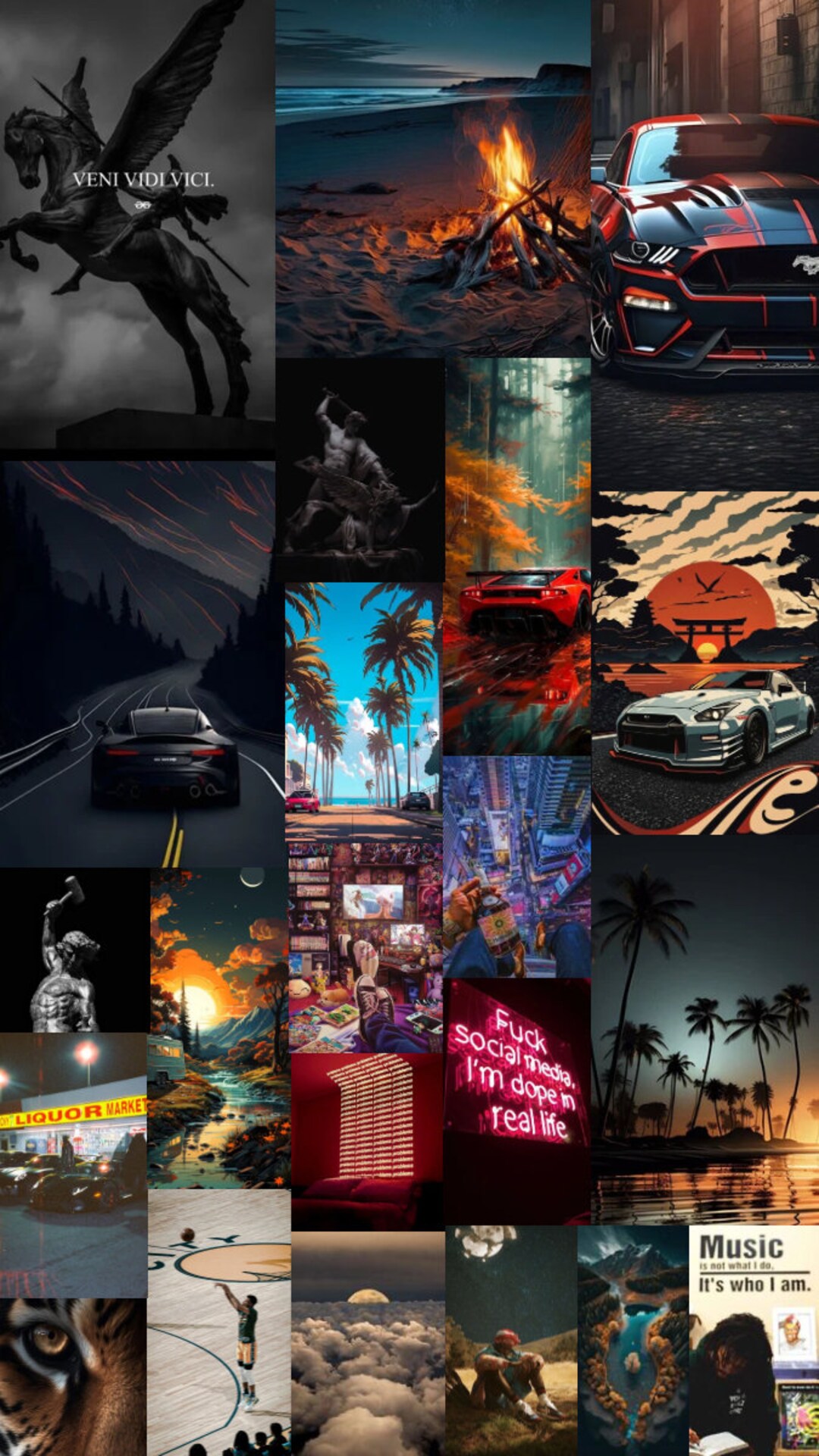 Multi Poster, Forest Poster, Nature Landscape, Wall Hanging Print ...