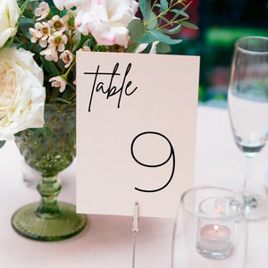 Modern Table Numbers, Find Your Seat Sign, Table Number Sign, Wedding ...