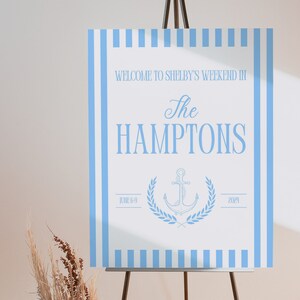 Hamptons Bachelorette Party Welcome Sign, Last Toast on the Coast ...