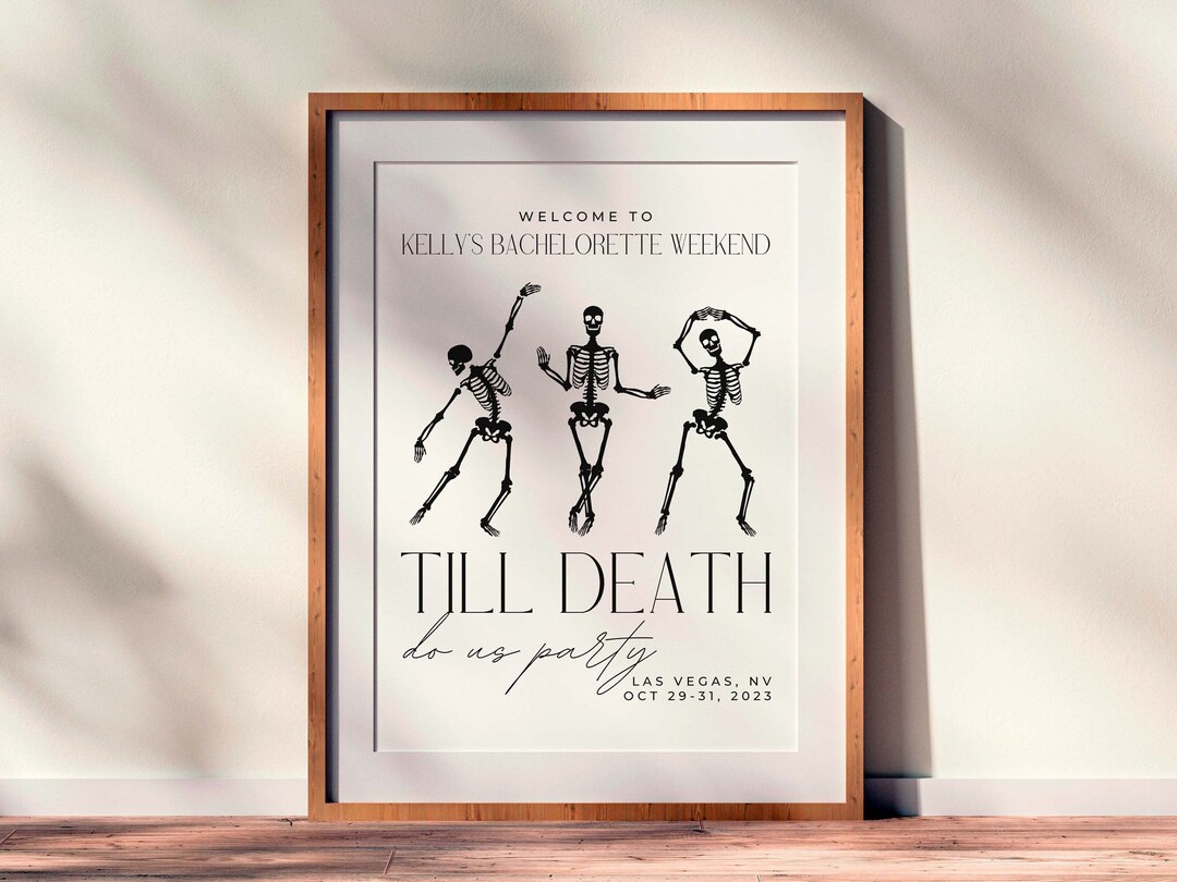 Til Death Do Us Party Welcome Sign for Halloween Bachelorette - Etsy