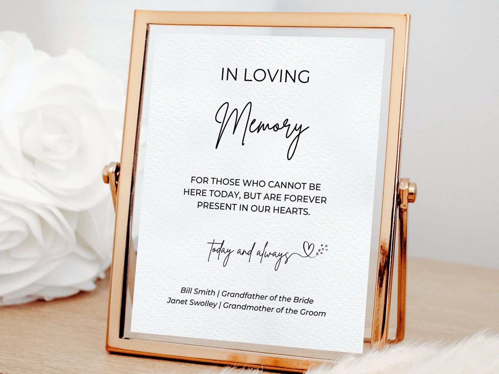 In Loving Memory Wedding Sign Wedding Memorial Sign Forever - Etsy